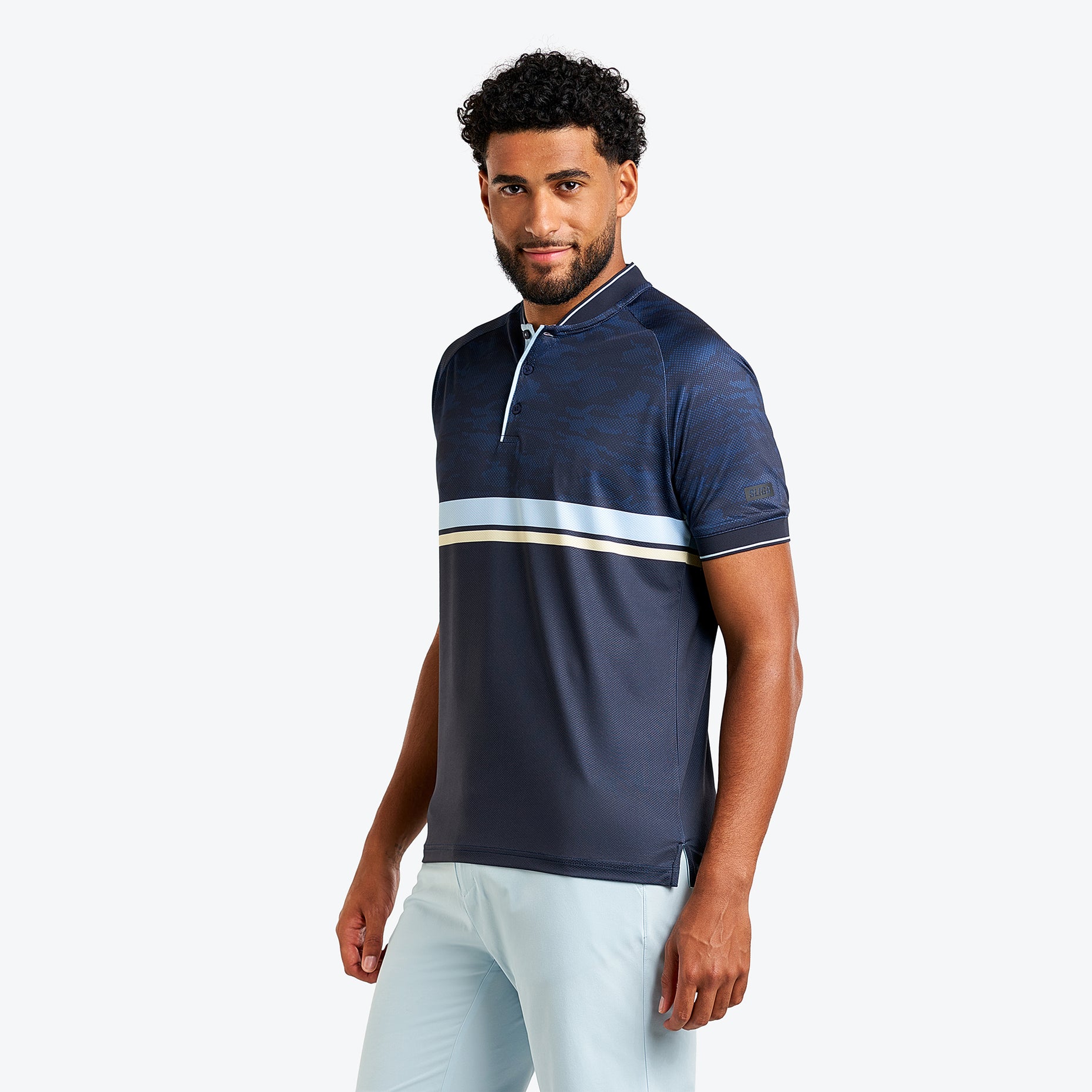 Men's Logan Henley Navy by SLIGO sport – NVO Sport