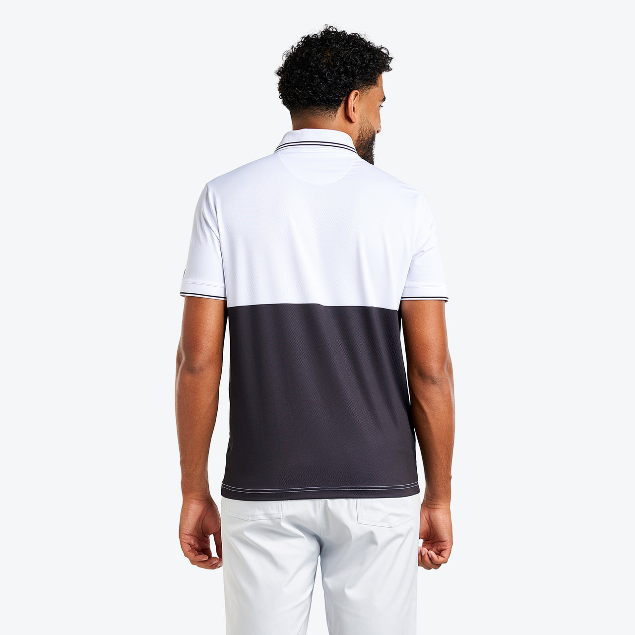 Men's Asher Polo White/Black by SLIGO sport – NVO Sport